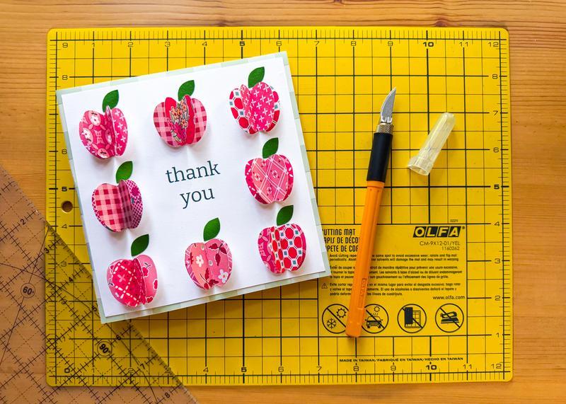 Apple-Themed Teacher's Appreciation Card Tutorial