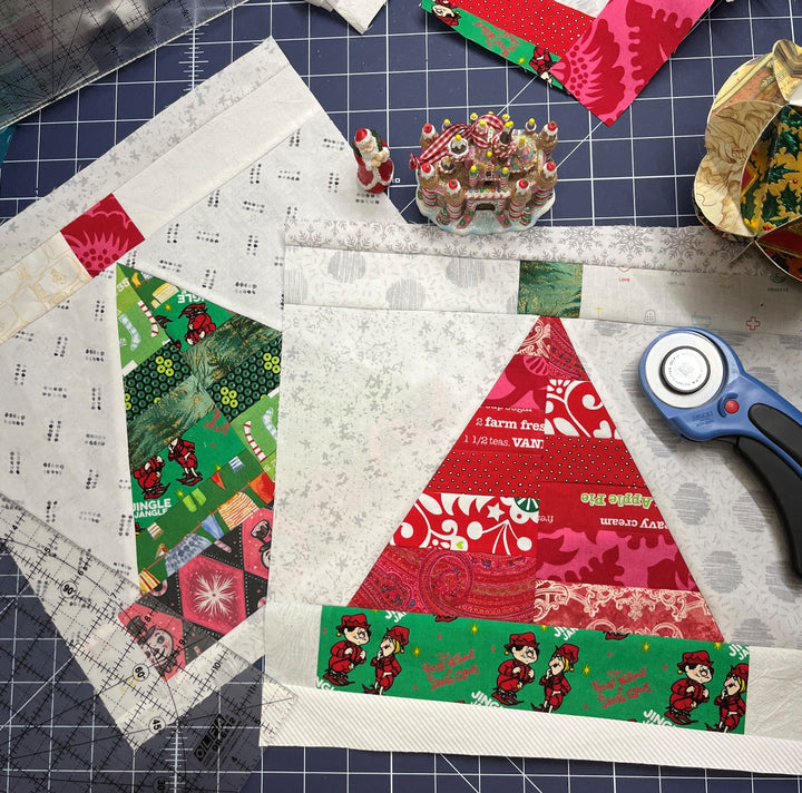 Fun & Funky Christmas Quilt Block Series – – Santa Hat Block