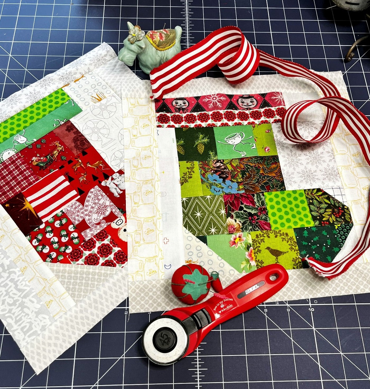Fun & Funky Christmas Quilt Block Series – Stocking Block