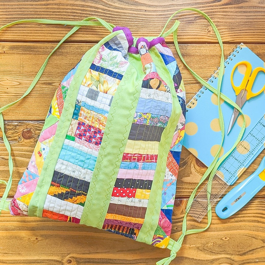 Scrappy Drawstring Bag