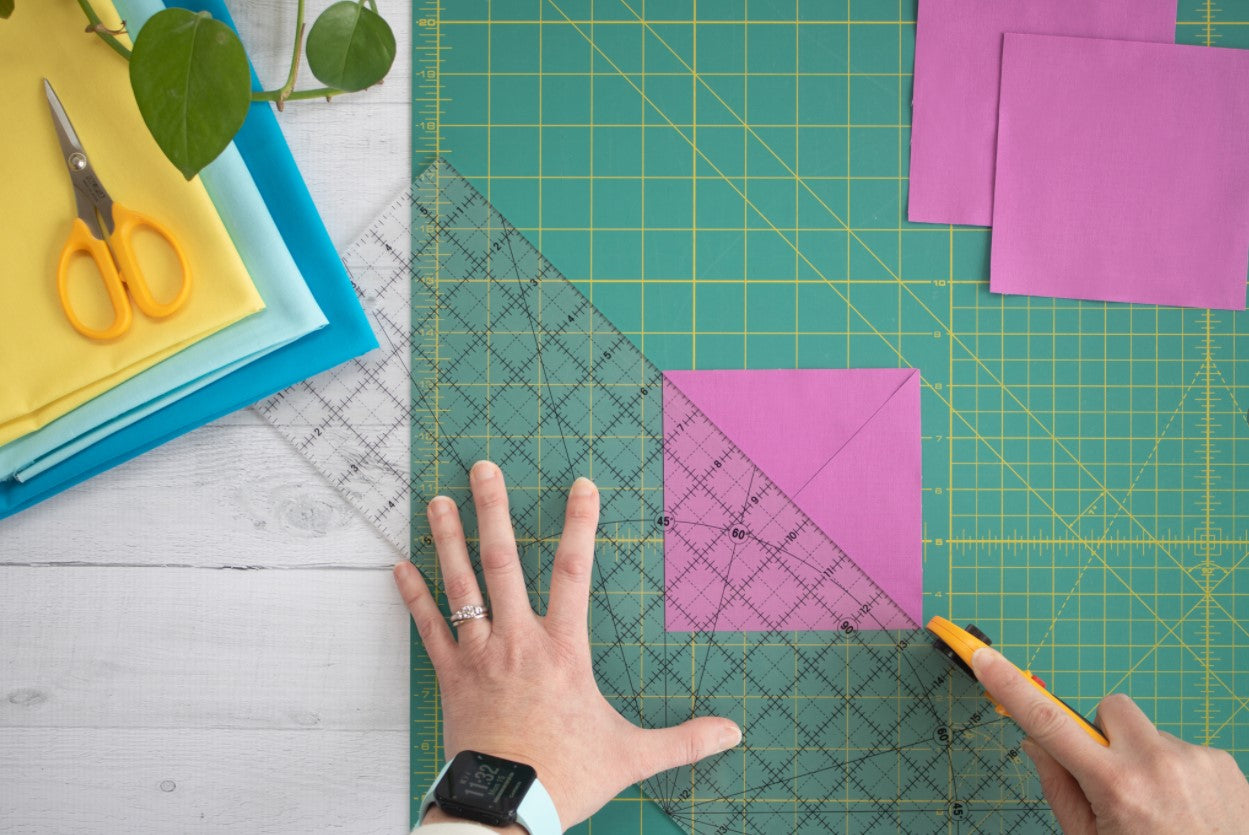 Cutting quarter-square triangles