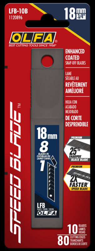 OLFA 18mm LFB-10B Ultra-Sharp Black Speed Blades 10pk – OLFA.com