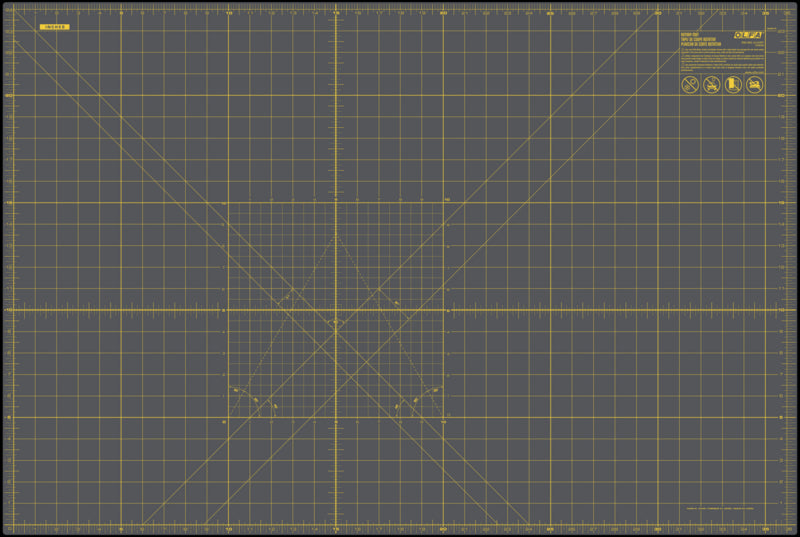 RM-MG-01/GRY 24”x36” Double-Sided Self-Healing Rotary Mat, Gray – OLFA.com