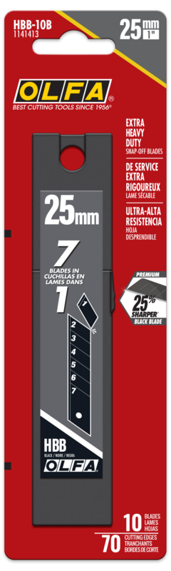OLFA 25mm HBB Black Snap Blades – OLFA.com