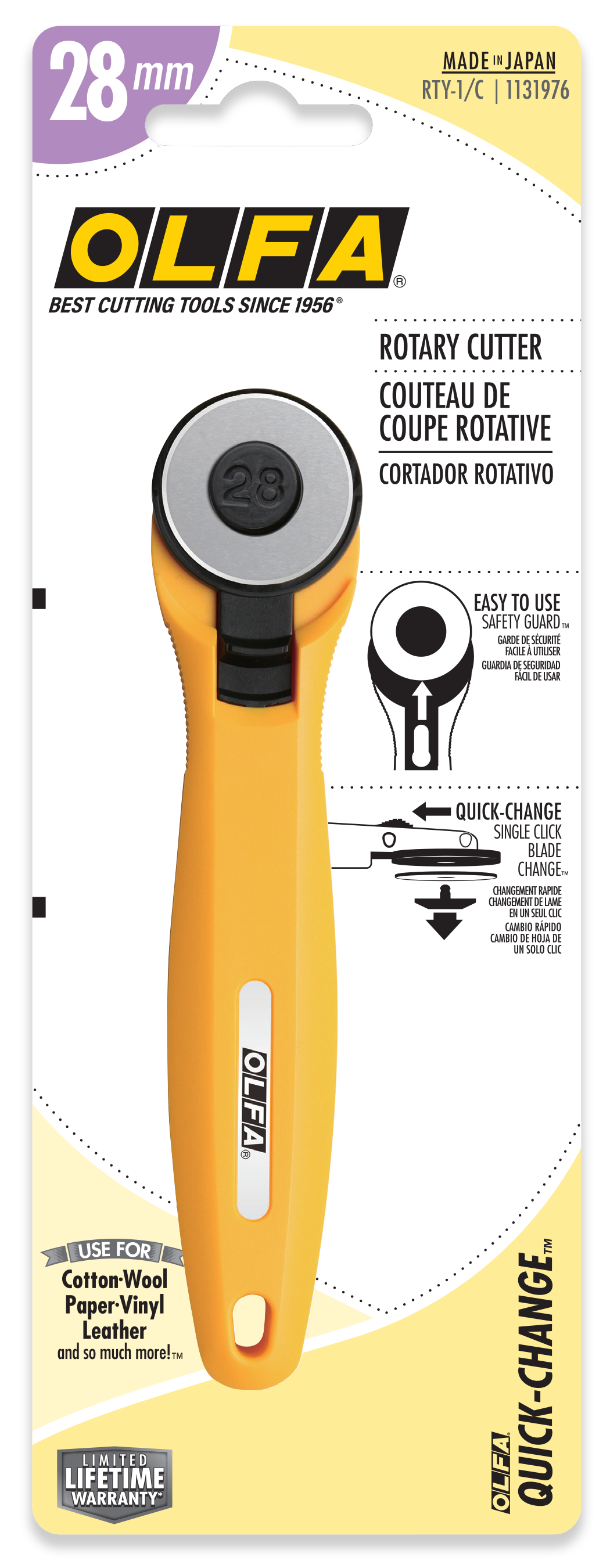 OLFA 28mm RTY-1/C Quick-Change Rotary Cutter – OLFA.com