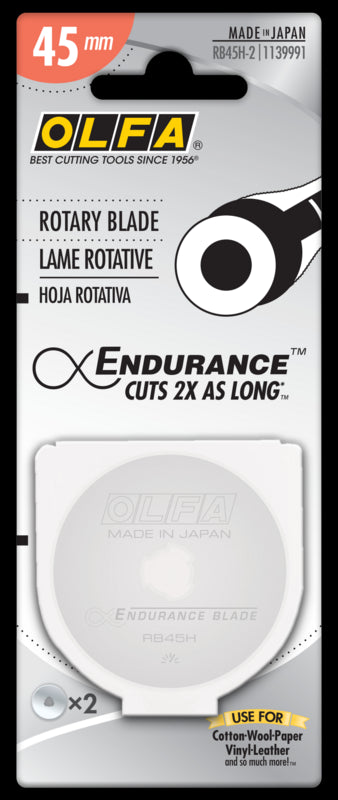 OLFA 45mm RB45H-1 Endurance Stainless Steel Rotary Blade – OLFA.com