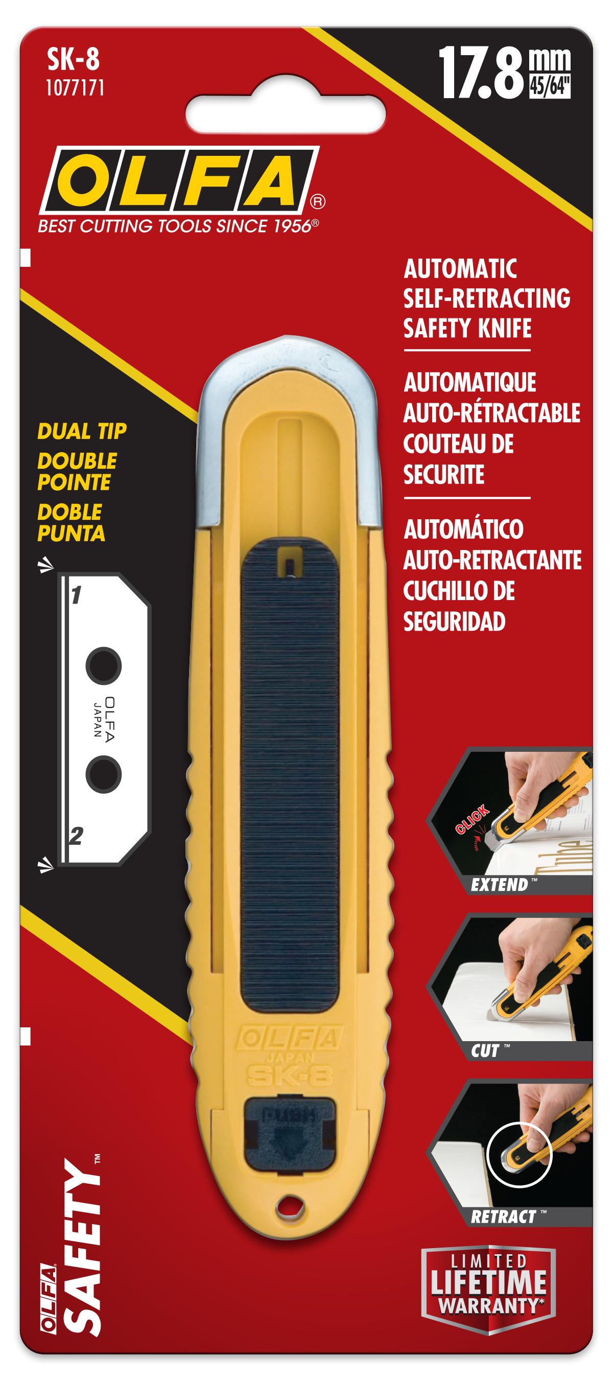 OLFA SK-8 Fully-Automatic Self-Retracting Safety Knife – OLFA.com