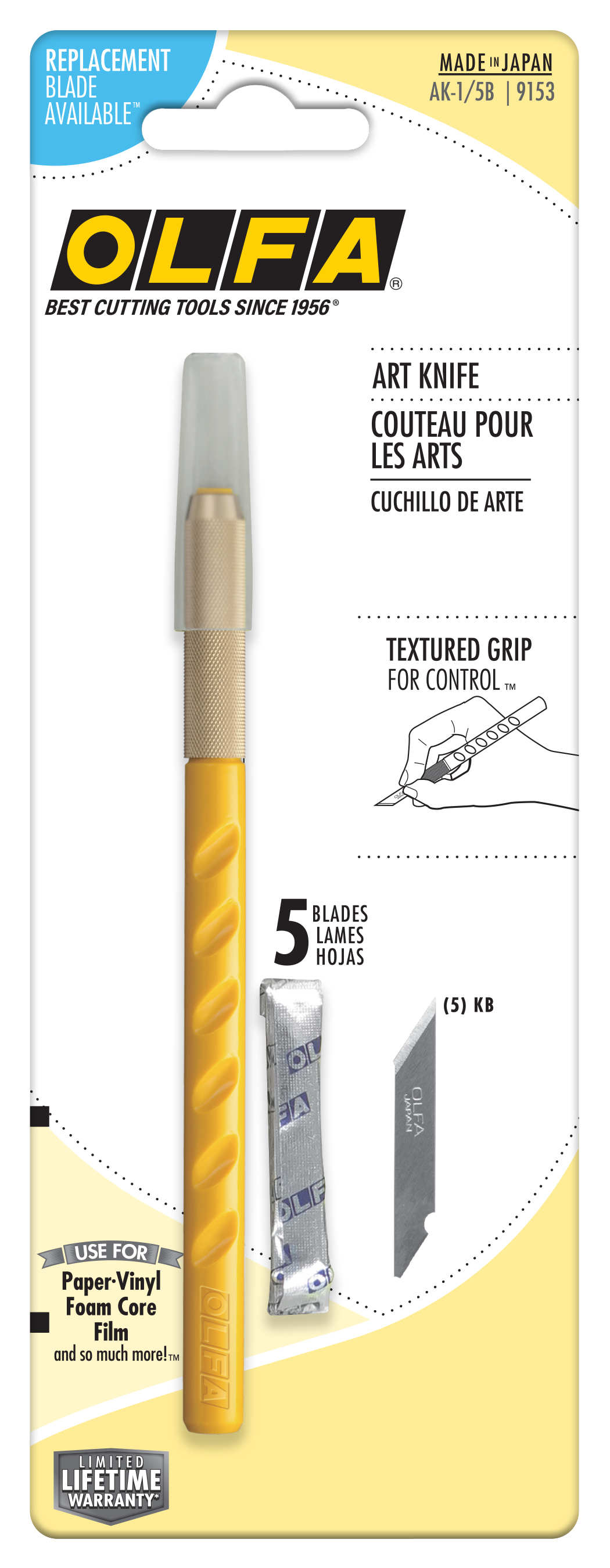 OLFA AK-1/5B Graphic Art Knife with 5 Replacement Blades – OLFA.com