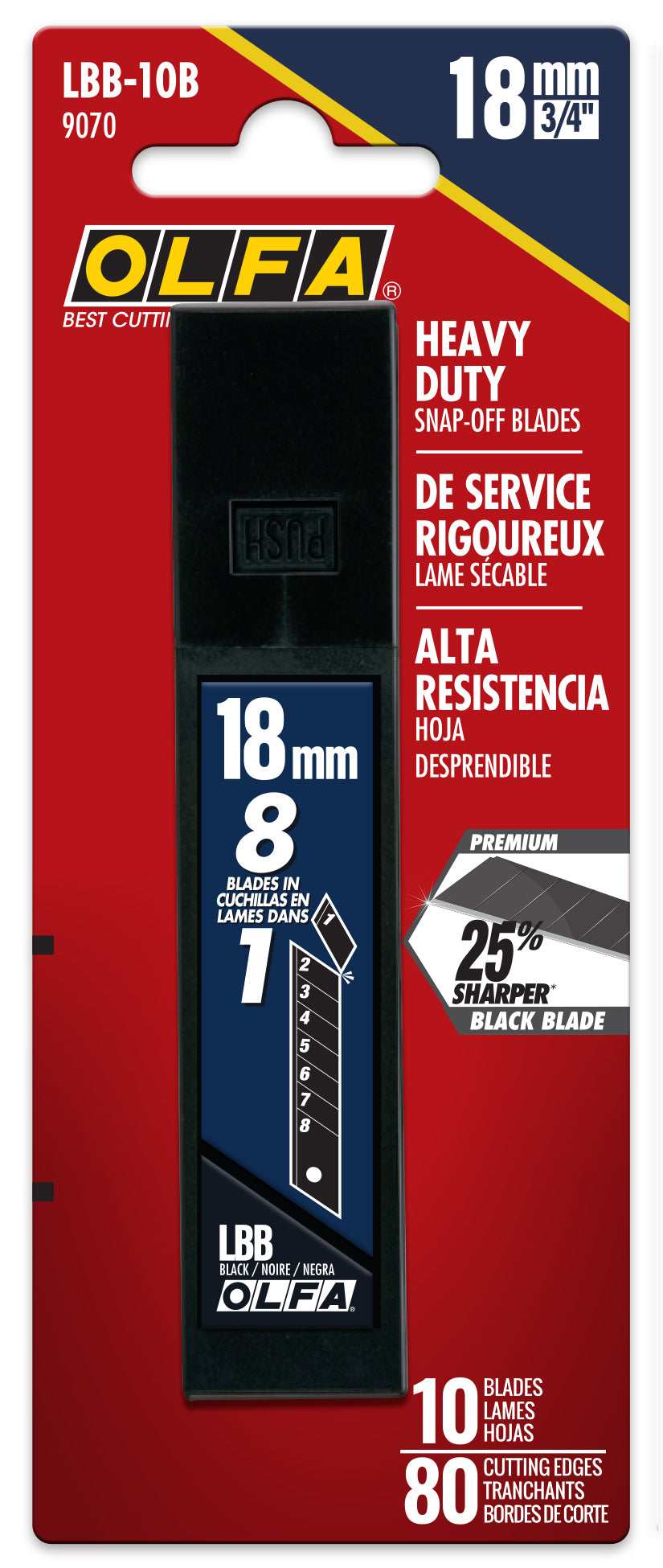 OLFA 18mm LBB Ultra-Sharp Black Snap Blades – OLFA.com