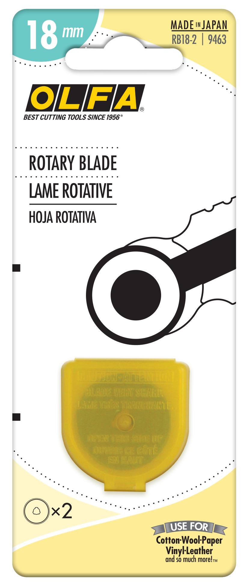 OLFA 18mm RB18-2 Stainless Steel Rotary Blade 2pk – OLFA.com