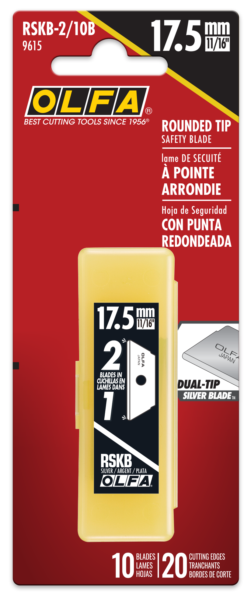 OLFA RSKB Round Tip Dual-Edge Safety Blades - 10 or 50 Packs – OLFA.com