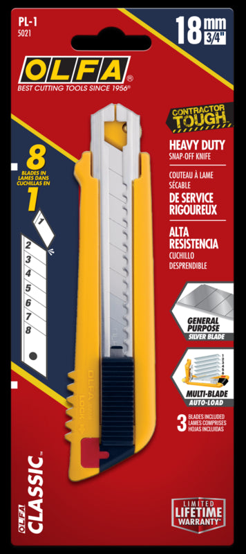 OLFA 18mm PL-1 Multi-Blade Auto-Load Utility Knife – OLFA.com