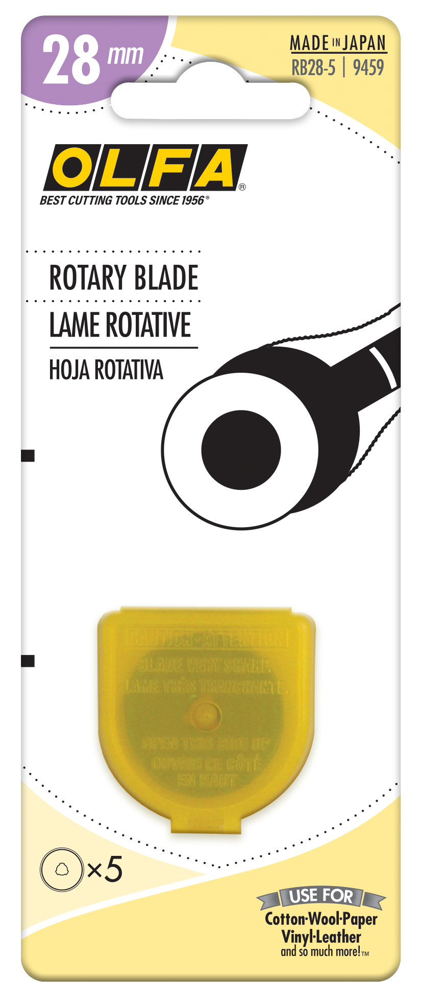 OLFA 28mm RB28 Tungsten Steel Rotary Blade - 2, 5, or 10 Packs – OLFA.com