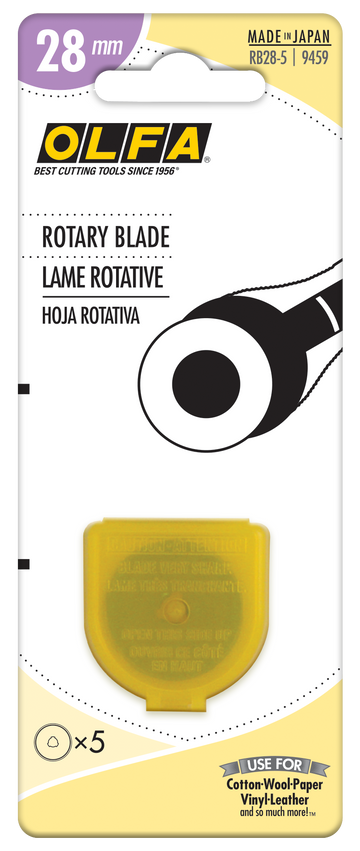 OLFA 28mm RB28 Tungsten Steel Rotary Blade - 2, 5, or 10 Packs