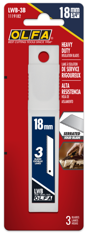 OLFA 18mm LWB-3B Insulation Blades 3pk – OLFA.com